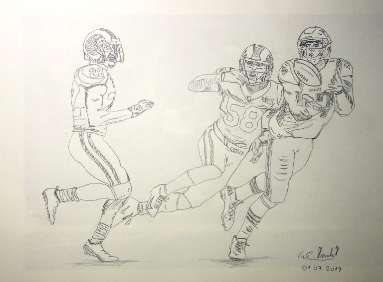 Drawing: „NFL Football – New England Patriots“ – Lineart – Harald Elsen