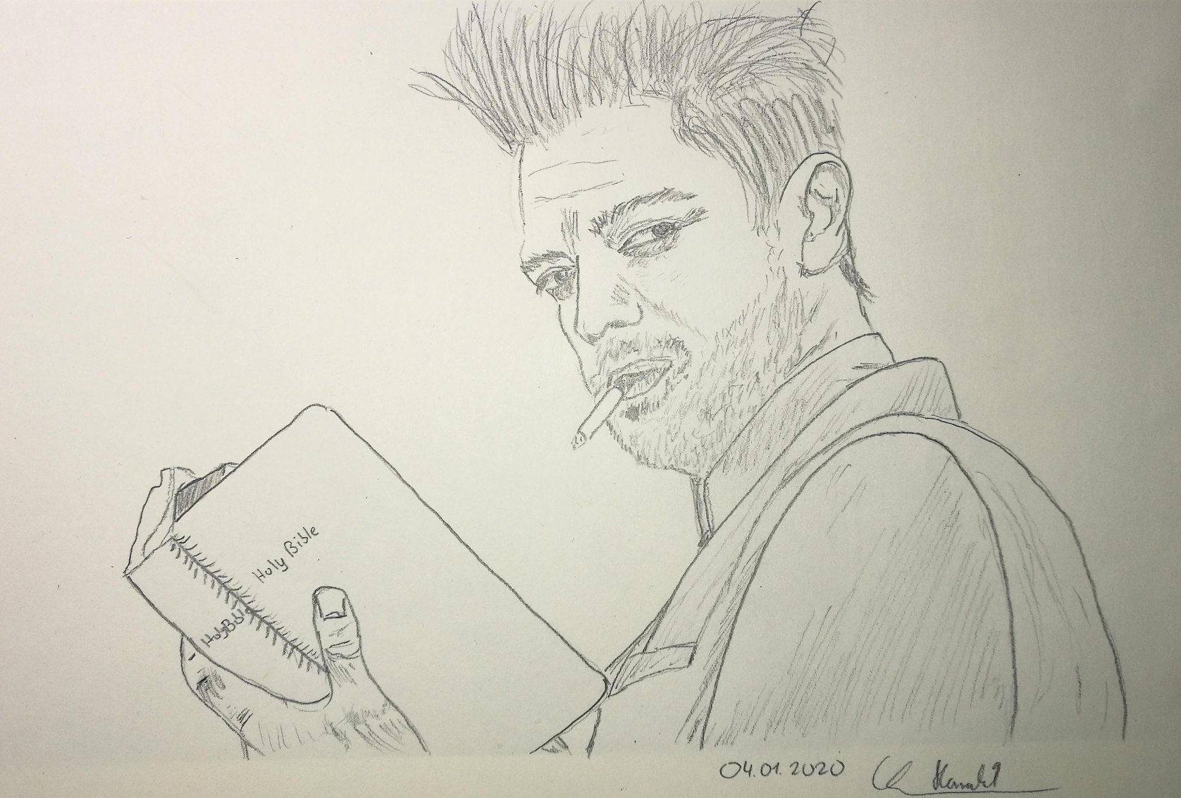 Drawing: „Preacher“ – Lineart – Harald Elsen